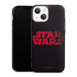 DeinDesign iPhone 13 Mini Handy Slim Case extra d&uuml;nn Silikon Handyh&uuml;lle schwarz H&uuml;lle Star Wars Merchandise Logo Silikon Slim Case