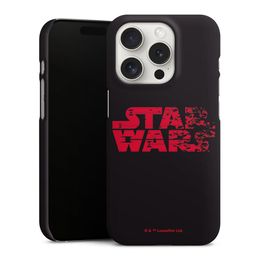 DeinDesign iPhone 15 Pro Handy Premium Case Smartphone Handyh&uuml;lle Schutzh&uuml;lle matt Star Wars Merchandise Logo Premium Case