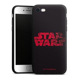 DeinDesign iPhone SE (2020) Handy Premium Silikon H&uuml;lle Handyh&uuml;lle schwarz Case Star Wars Logo Merchandise Silikon Premium Case