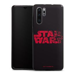 DeinDesign Huawei P30 Pro Handy Silikon H&uuml;lle Case schwarz Handyh&uuml;lle Star Wars Merchandise Logo
