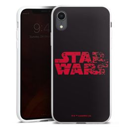 DeinDesign iPhone Xr Handy Silikon H&uuml;lle Case wei&szlig; Handyh&uuml;lle Star Wars Merchandise Logo Silikon Case