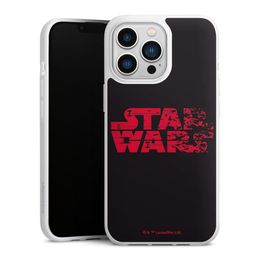 DeinDesign iPhone 13 Pro Handy Silikon H&uuml;lle Case wei&szlig; Handyh&uuml;lle Star Wars Merchandise Logo Silikon Case