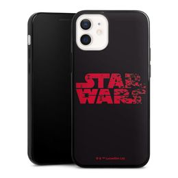 DeinDesign iPhone 12 mini Handy Slim Case extra d&uuml;nn Silikon Handyh&uuml;lle schwarz H&uuml;lle Star Wars Merchandise Logo Silikon Slim Case