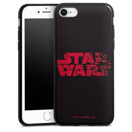 DeinDesign iPhone SE (2020) Handy Slim Case extra d&uuml;nn Silikon Handyh&uuml;lle schwarz H&uuml;lle Star Wars Logo Merchandise Silikon Slim Case