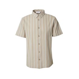 DAN FOX APPAREL Hemd 'Levin' Herren Gr&ouml;&szlig;e L beige / hellbeige / hellblau