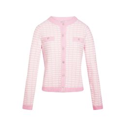 Morgan Strickjacke Damen Gr&ouml;&szlig;e M hellpink / wei&szlig;