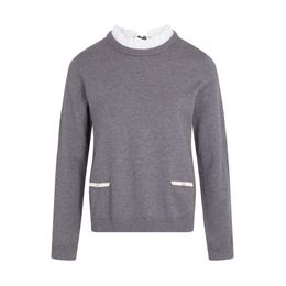 Morgan Pullover '261-MCRISTIE' Damen Gr&ouml;&szlig;e XL graumeliert / wei&szlig;