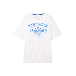 Tom Tailor Men + T-Shirt Herren Gr&ouml;&szlig;e 5XL blau / wei&szlig;