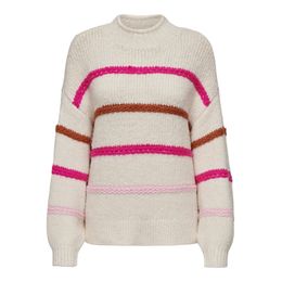 Only Pullover 'ONLMY' Damen Gr&ouml;&szlig;e XL elfenbein / cognac / pink / ros&eacute;
