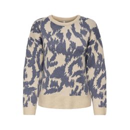 Only Pullover 'ONLGIGI' Damen Gr&ouml;&szlig;e XL beige / indigo