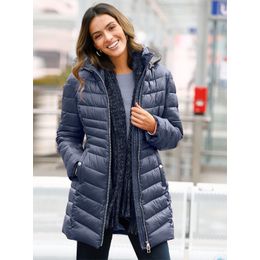WITT Damen Steppjacke mit dezentem Glanz, rauchblau, Gr&ouml;&szlig;e 38