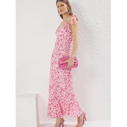 Trendyol Kleid Damen Gr&ouml;&szlig;e 34 pink / pitaya / puder / pastellpink Winterkleid
