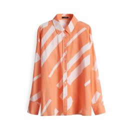Opus Bluse 'Fenlo' Damen Gr&ouml;&szlig;e L hellorange / wei&szlig;