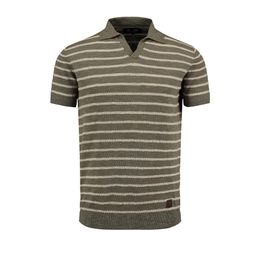 Key Largo Poloshirt 'Ground' Herren Gr&ouml;&szlig;e S khaki / pastellgr&uuml;n