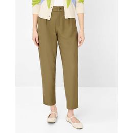 Brax Damen Flatfronthose Style MILLA S FADED KHAKI Gr&uuml;n Khaki, gr&uuml;n - khaki, Gr. 32