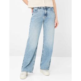 Brax Damen Palazzohose Style MAINE USED BLEACHED BLUE, denim hellblau, Gr. 38K
