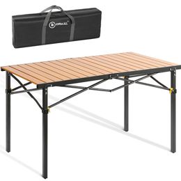 Modante Campingtisch, Anthrazit, Birnbaum, Metall, rechteckig, 70x70x118 cm, Freizeit, Campingzubeh&ouml;r, Campingtische