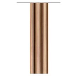 Fl&auml;chenvorhang Panilo, Braun, Textil, Graphik, 60x245 cm, Oeko-Tex&reg; Standard 100, mit Beschwerungsstab, Flauschband, &Ouml;ffnung f&uuml;r Paneelwagen, Wohntextilien, Gardinen & Vorh&auml;nge, Schiebegardinen