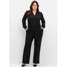 sheego by Joe Browns sheego Gro&szlig;e Gr&ouml;&szlig;en Overall mit elastischem Taillenbund, schwarz, Gr&ouml;&szlig;e 50 - Damen
