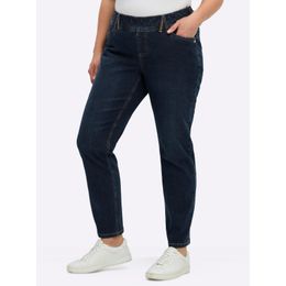 sheego Gro&szlig;e Gr&ouml;&szlig;en Jeans schmal, mit Dehnbund hinten, dark blue, Gr&ouml;&szlig;e 46 - Damen