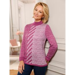 WITT Damen Pullover mit Jacquard-Dessin, erika-ecru-gemustert, Gr&ouml;&szlig;e 40
