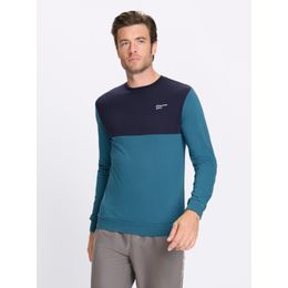 Catamaran Sports Herren Sweatshirt mit Kontrast-Einsatz, topas, Gr&ouml;&szlig;e 44/46