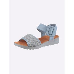 airsoft modern+ Damen Sandalette mit Gummizug, hellblau, Gr&ouml;&szlig;e 39