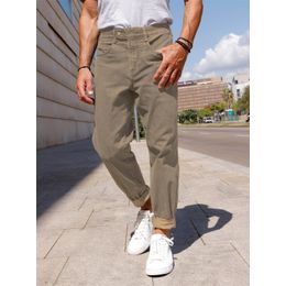 WITT Herren Jeans mit 2 kn&ouml;pfbaren Ges&auml;&szlig;taschen, beige, Gr&ouml;&szlig;e 25