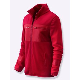 Marco Donati Herren Fleecejacke mit 4 Taschen, rot, Gr&ouml;&szlig;e 44/46