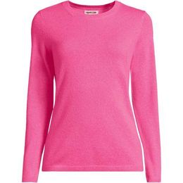 LANDS' END Kaschmir-Pullover mit rundem Ausschnitt, Damen,  Pink, Kaschmir, by Lands' End