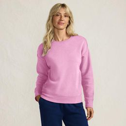 LANDS' END Sweatshirt SERIOUS SWEATS, Damen,  Pink, Elasthan/Baumwoll-Mischung/Polyester-Mischung, by Lands' End