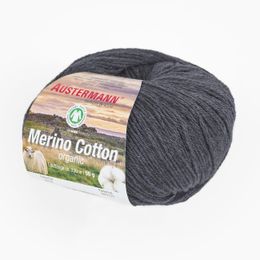 Merino Cotton organic von Austermann , Dunkelgrau, aus Schurwolle