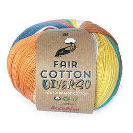 Fair Cotton Diverso von Katia, Koralle/Orange/Gr&uuml;n, aus Baumwolle