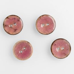 Jim Knopf Keramikeffekt-Knopf, 1 St&uuml;ck, Ros&eacute;