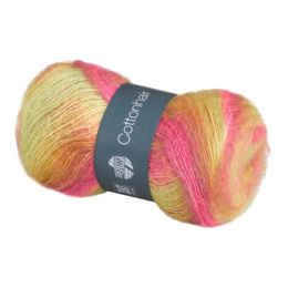 Cottonhair von Lana Grossa, Limette/Neonpink/Fuchsia/Braun/Orange/Zitrusgelb, aus Mohair
