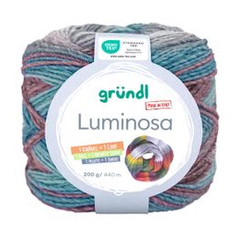 gr&uuml;ndl Luminosa von Gr&uuml;ndl, T&uuml;rkis/Jeans/Violettrot, aus Schurwolle