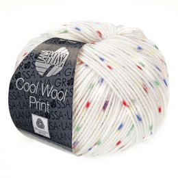 Cool Wool Merino Print von Lana Grossa, Wei&szlig;/Rot/Blau/Gr&uuml;n/Gelb, aus Schurwolle