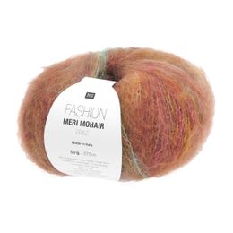 Fashion Meri Mohair Print von Rico Design, Dark Peaches, aus Schurwolle