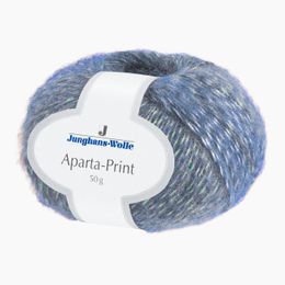 Aparta-Print von Junghans-Wolle, Blau, aus Mohair