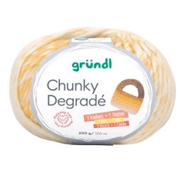 gr&uuml;ndl Chunky Degrad&eacute; von Gr&uuml;ndl, Wollwei&szlig;/Taupe/Honiggelb, aus Schurwolle