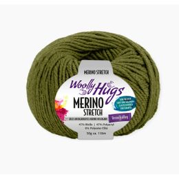 Merino Stretch von Woolly Hugs, Oliv, aus Schurwolle
