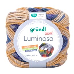 gr&uuml;ndl Luminosa von Gr&uuml;ndl, Sandbraun/Taubengrau/K&ouml;nigsblau, aus Schurwolle