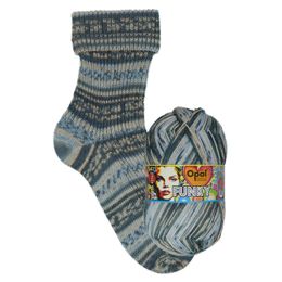 Sockenwolle Funky 4-fach von Opal, Siebenmeilenstiefel, aus Schurwolle