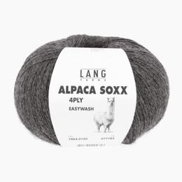 Sockenwolle Alpaca Soxx 4-fach von Lang Yarns, Dunkelgrau M&eacute;lange, aus Alpaka