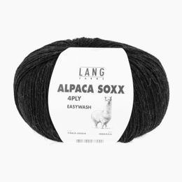 Sockenwolle Alpaca Soxx 4-fach von Lang Yarns, Schwarz, aus Alpaka