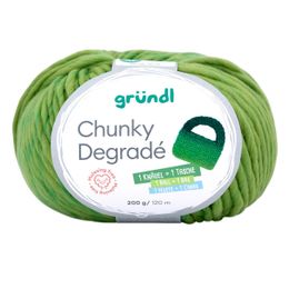 gr&uuml;ndl Chunky Degrad&eacute; von Gr&uuml;ndl, Maigr&uuml;n/Apfelgr&uuml;n/Blattgr&uuml;n, aus Schurwolle