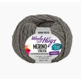 Merino Stretch von Woolly Hugs, Mittelgrau, aus Schurwolle