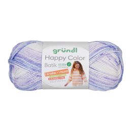 gr&uuml;ndl Happy Color Batik von Gr&uuml;ndl, Wei&szlig;/Indigo/Kornblume/Flieder, aus Polyacryl