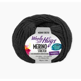 Merino Stretch von Woolly Hugs, Anthrazit, aus Schurwolle