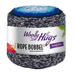 Rope Bobbel von Woolly Hugs, Hellblau/Royal, aus Baumwolle
